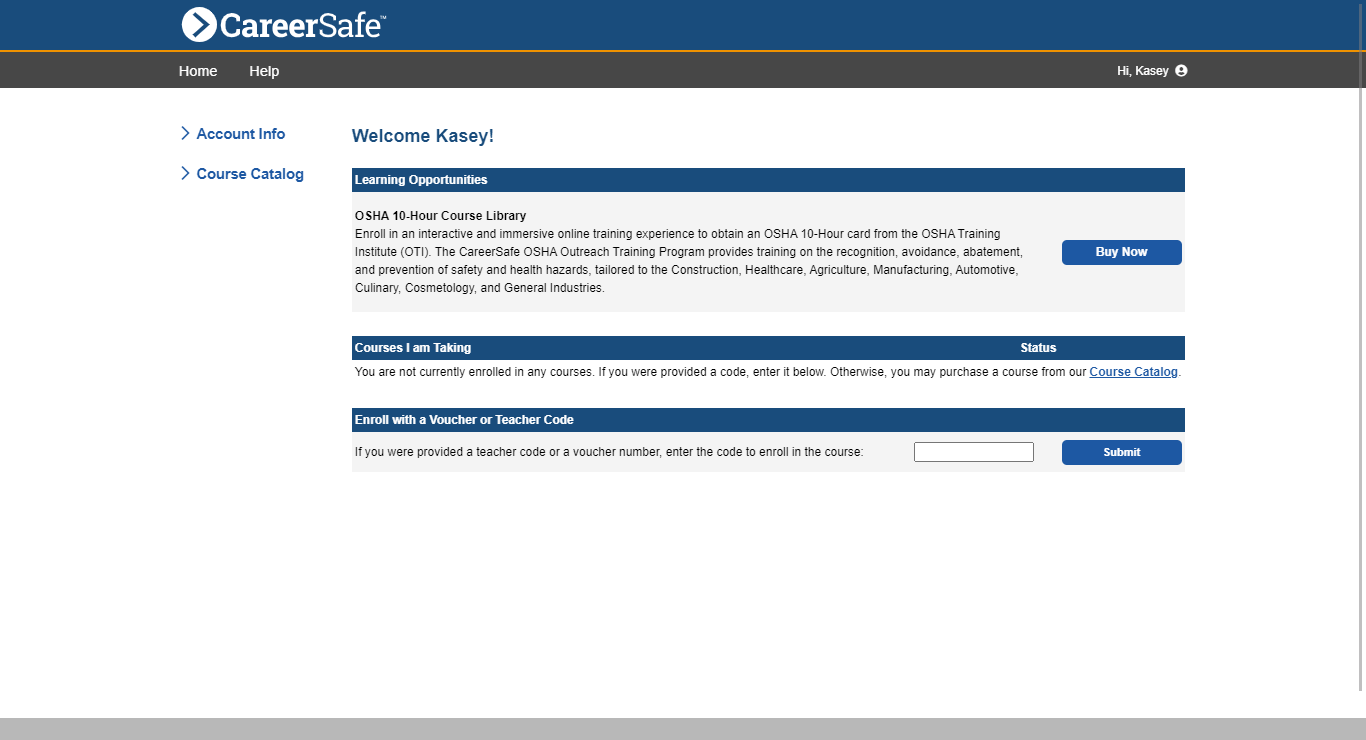 Course Enrollment: A CareerSafe Support Guide